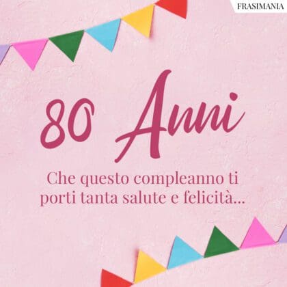 Auguri di buon compleanno per gli 80 anni (con immagini)