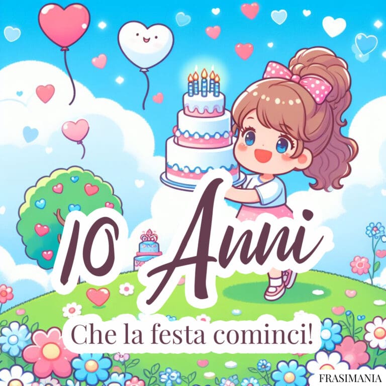 Auguri di buon compleanno per i 10 anni (con immagini)