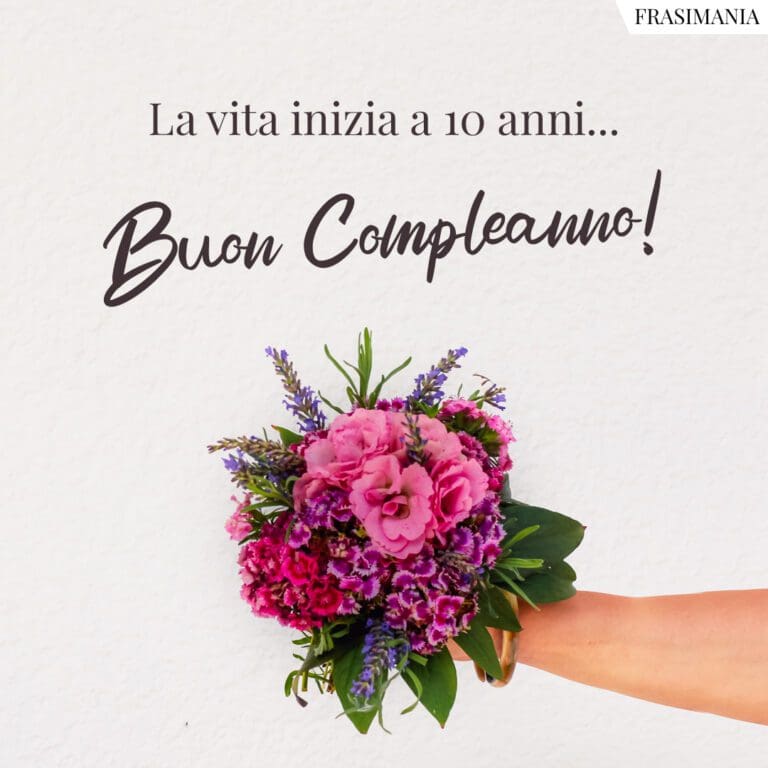 Auguri di buon compleanno per i 10 anni (con immagini)