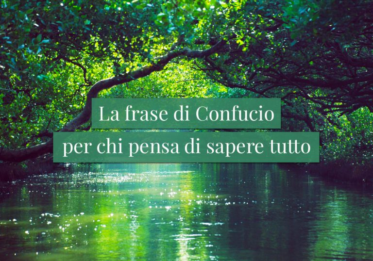 La frase di Confucio per chi pensa di sapere tutto